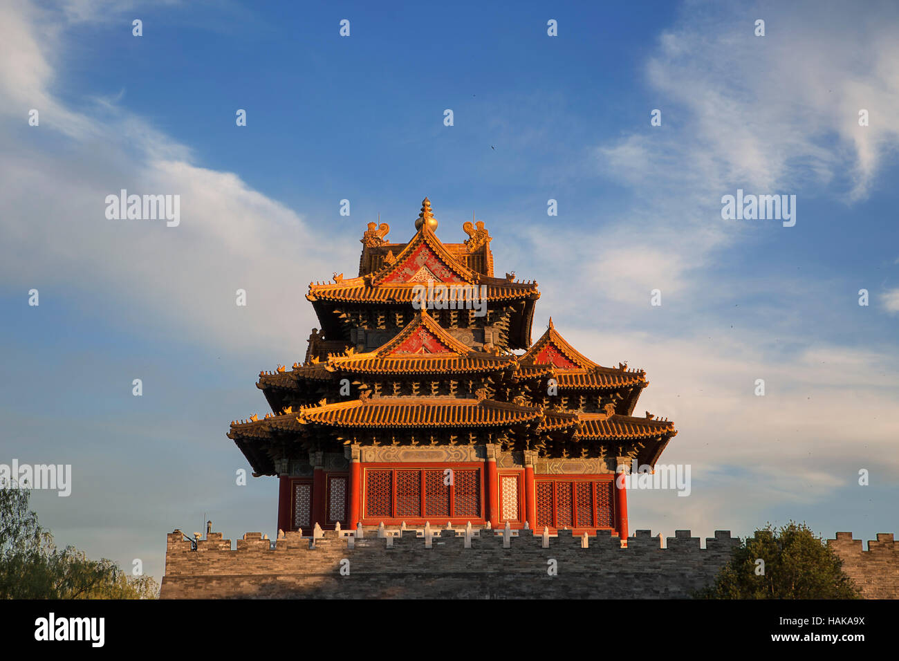 Corner turret of the Forbidden City Beijing China Stock Photo - Alamy
