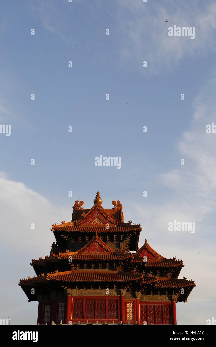 Corner turret of the Forbidden City Beijing China Stock Photo - Alamy