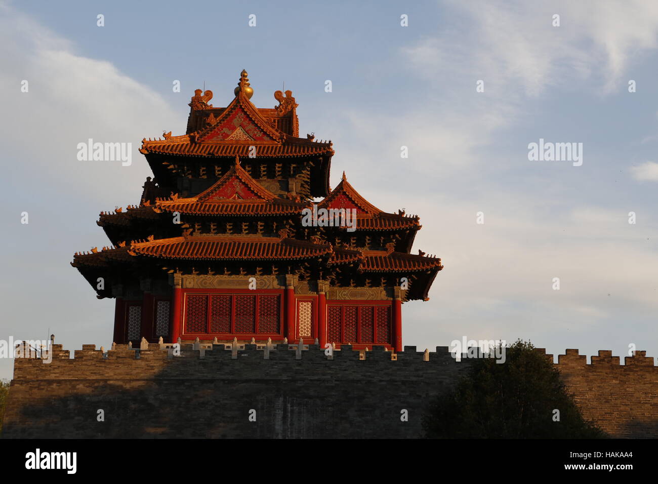 Corner turret of the Forbidden City Beijing China Stock Photo - Alamy
