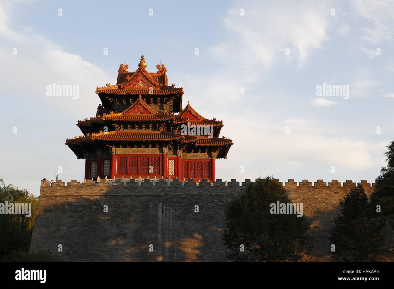 Corner turret of the Forbidden City Beijing China Stock Photo - Alamy