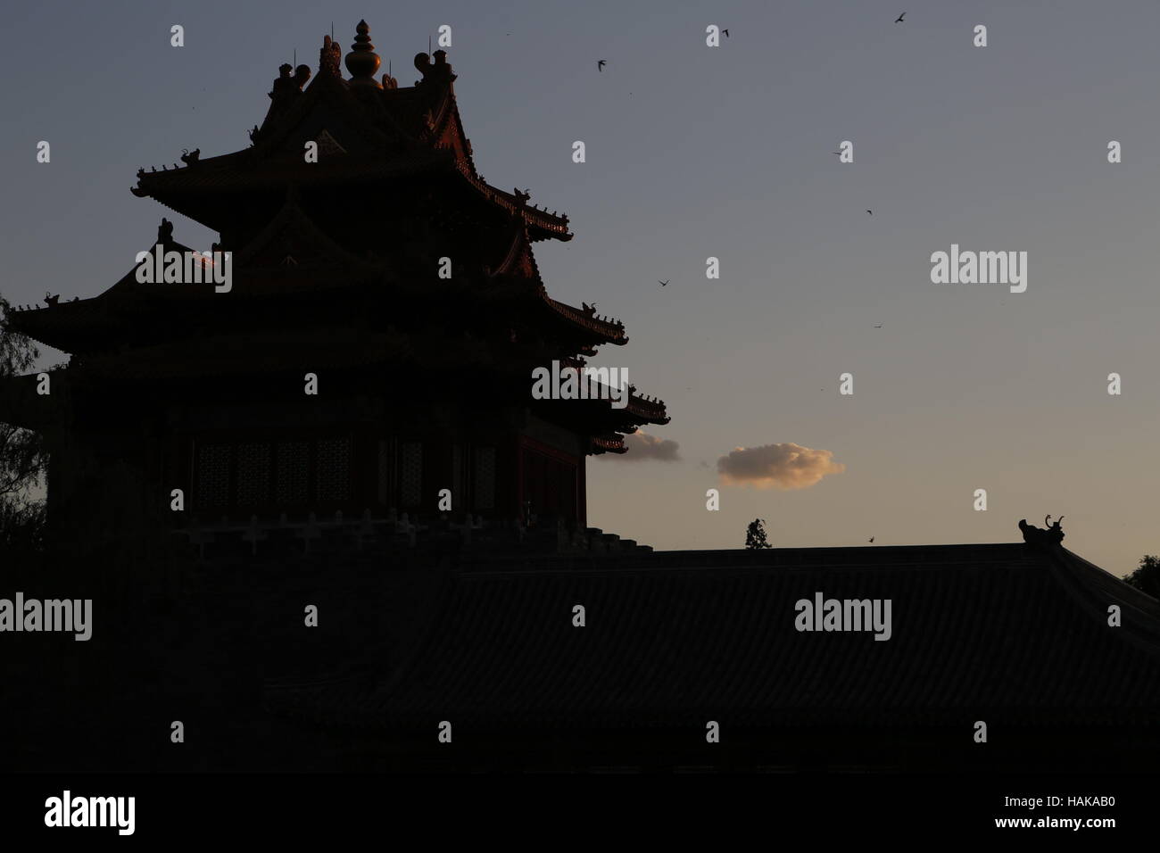Corner turret of the Forbidden City Beijing China Stock Photo - Alamy