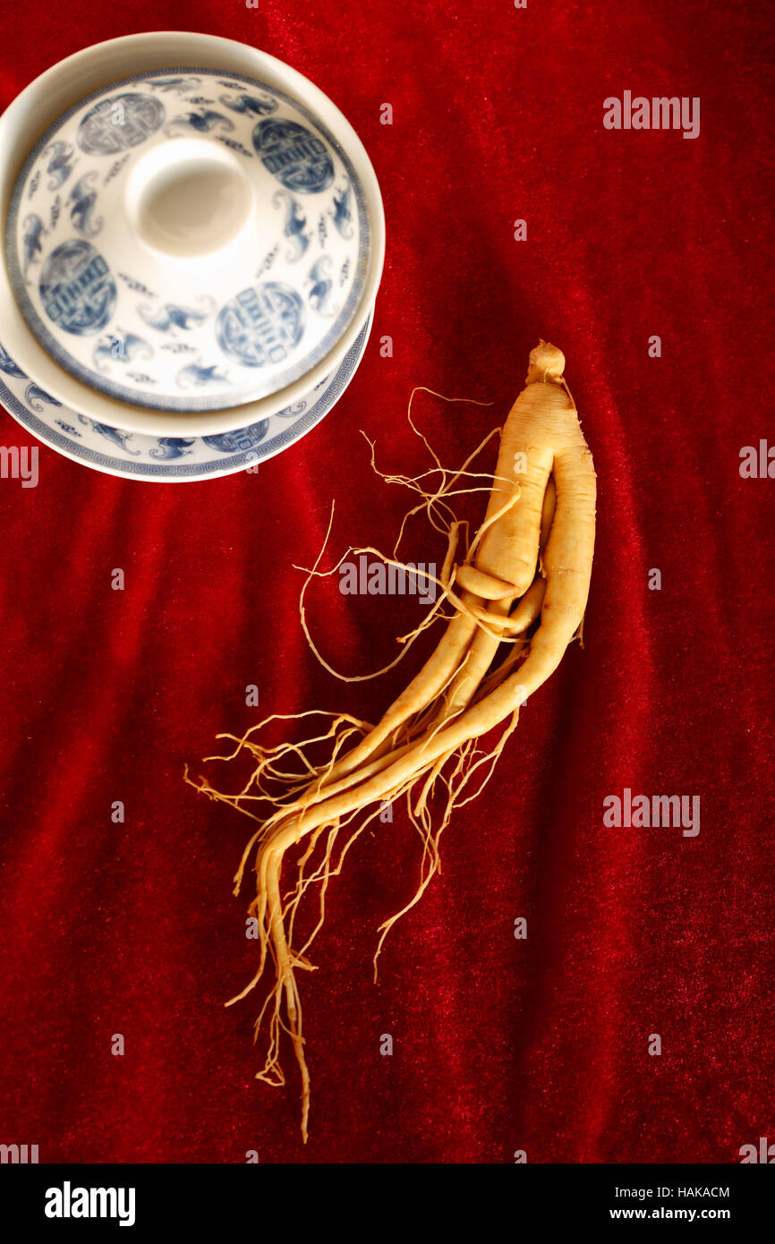 Chinese medicinal herbs, ginseng Stock Photo - Alamy