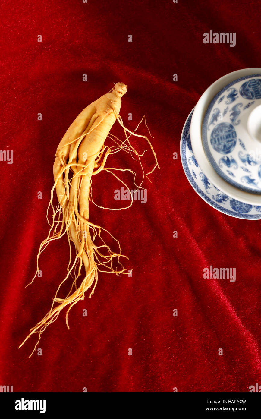 Chinese medicinal herbs, ginseng Stock Photo - Alamy