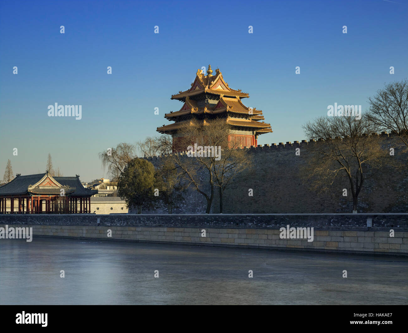 Corner turret of the Forbidden City Beijing China Stock Photo - Alamy