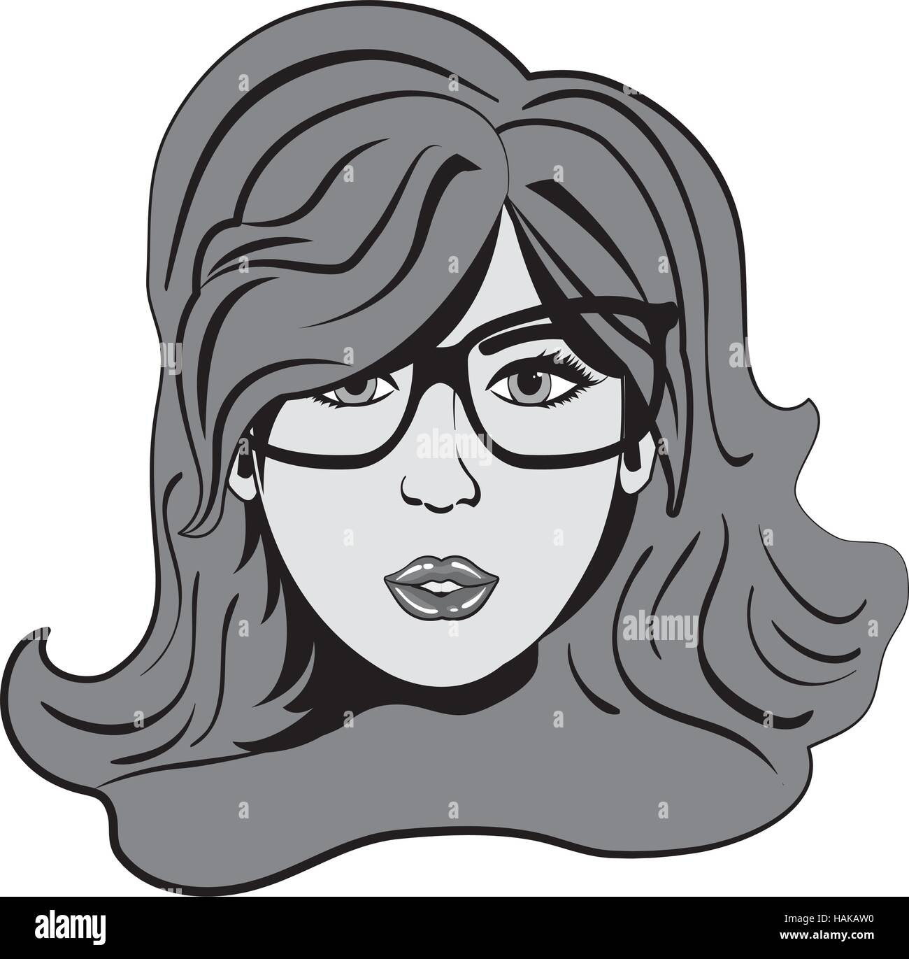Woman comic face icon vector illustration graphic design Stock Vector ...