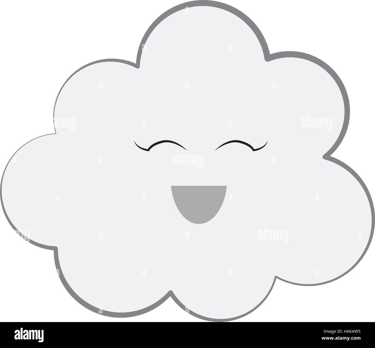 Funny cloud cartoon icon vector illustration graphic design Stock ...