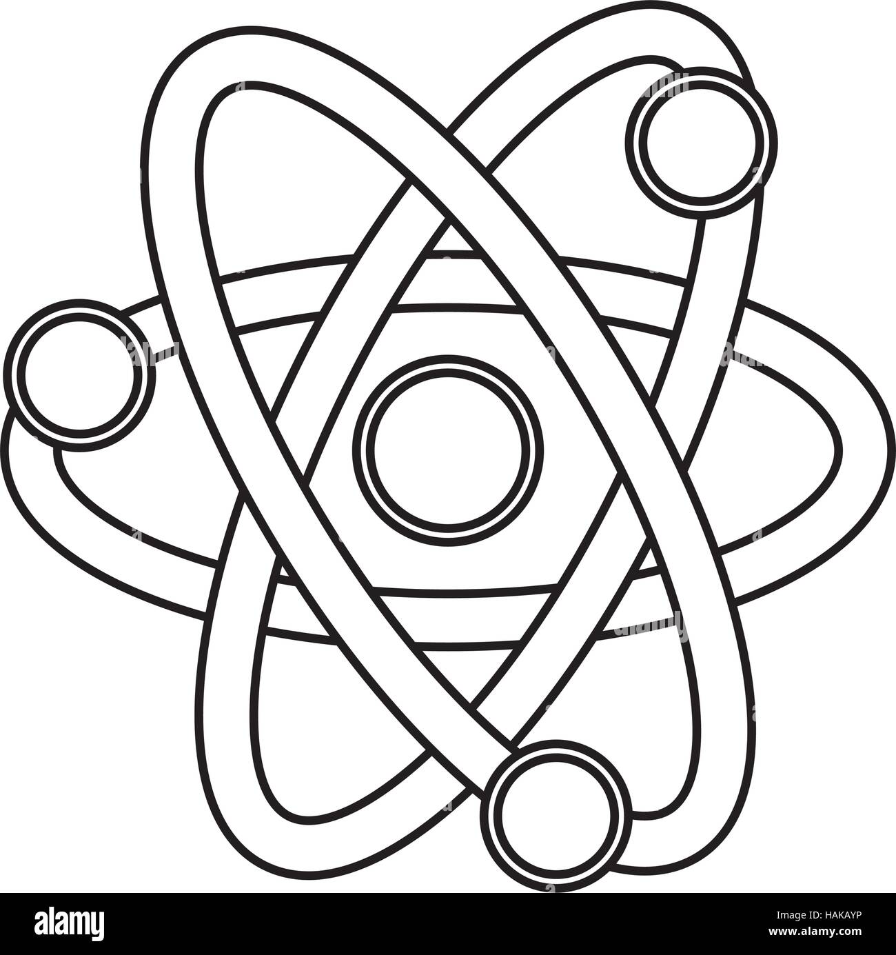 Atom science chemistry icon vector illustration graphic design Stock ...