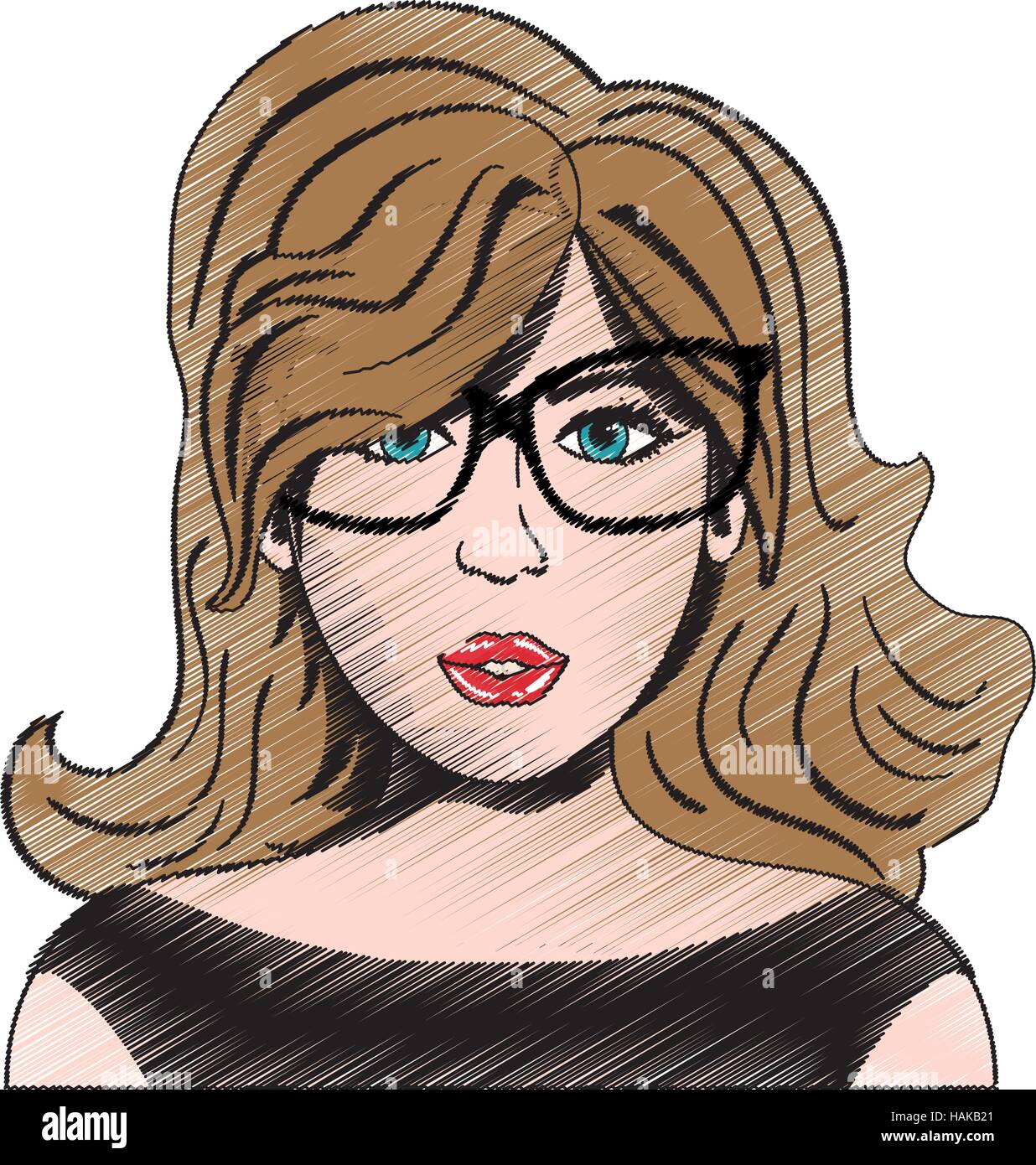 Woman comic face icon vector illustration graphic design Stock Vector ...