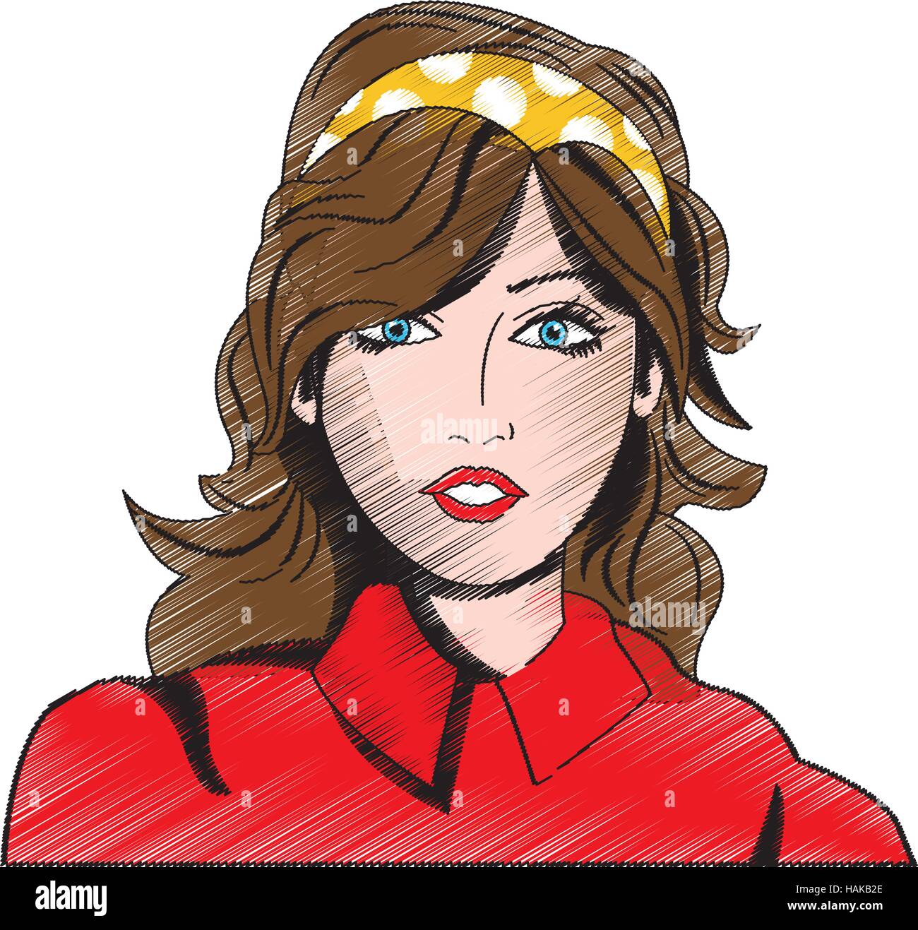 Woman comic face icon vector illustration graphic design Stock Vector ...