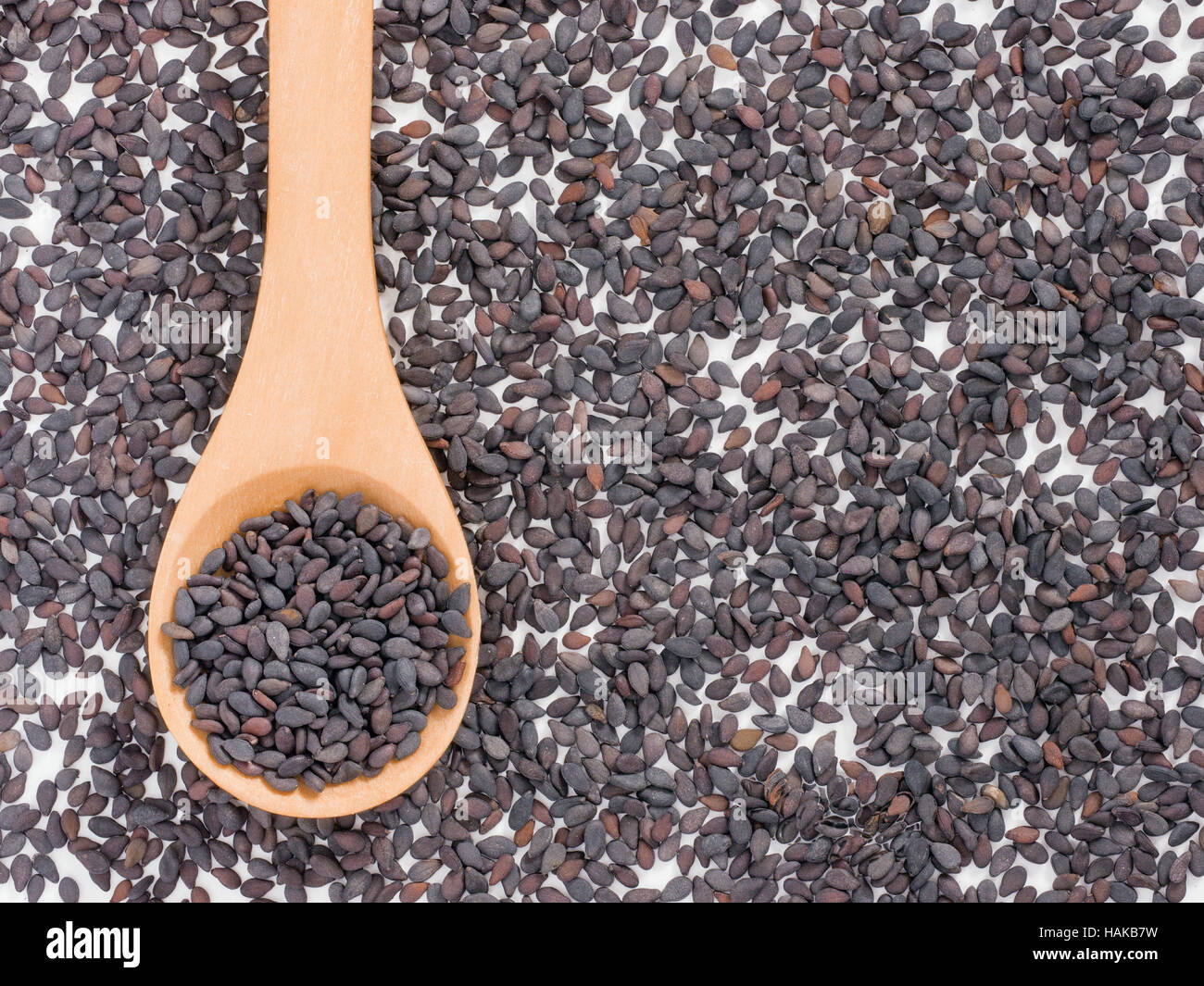 Black sesame texture as background. Top view or flat lay Stock Photo ...