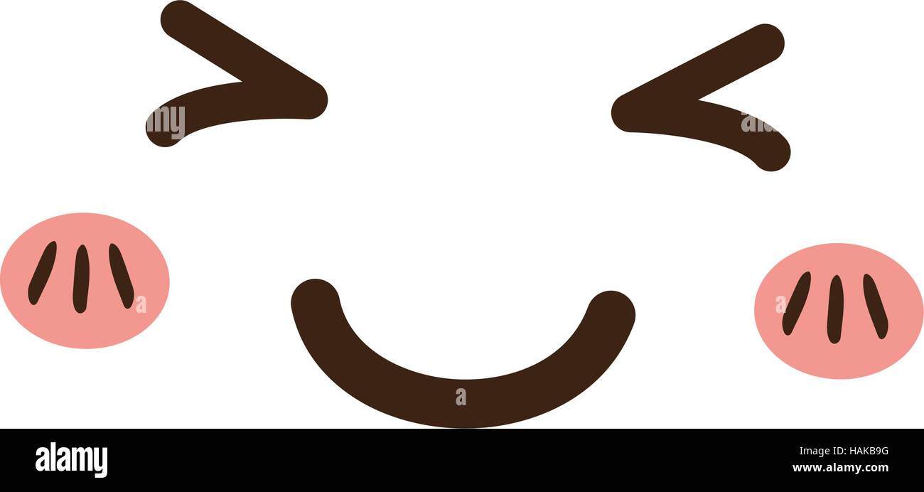 Cute cartoon face icon vector illustration graphic design Stock Vector ...