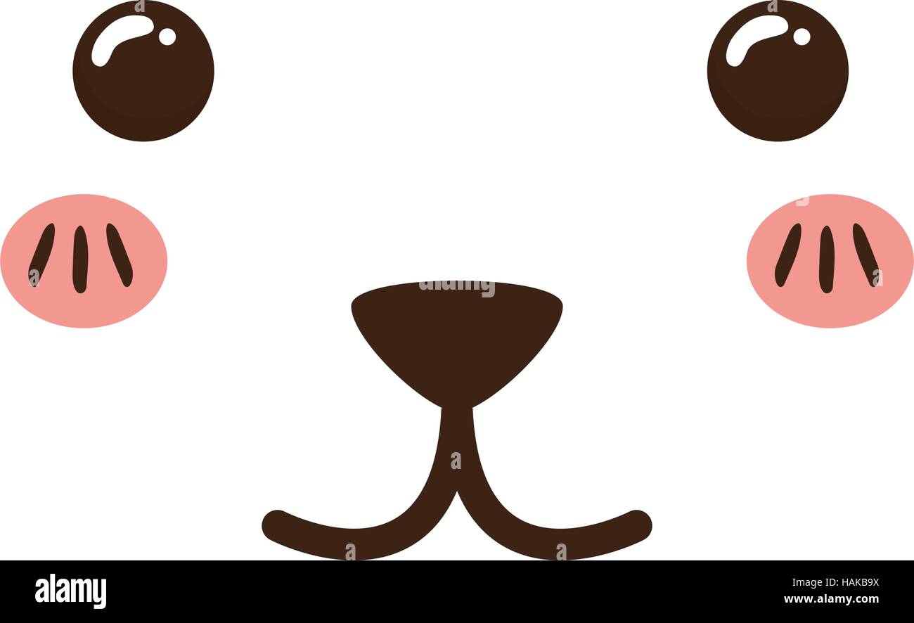 Cute cartoon face icon vector illustration graphic design Stock Vector ...