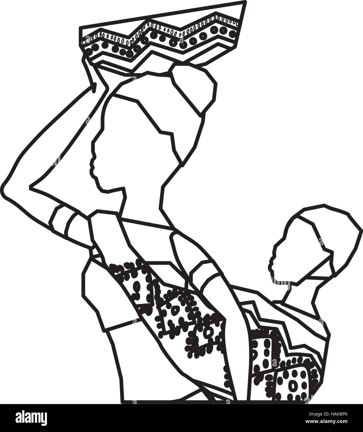 African woman baby icon vector hi-res stock photography and images - Alamy