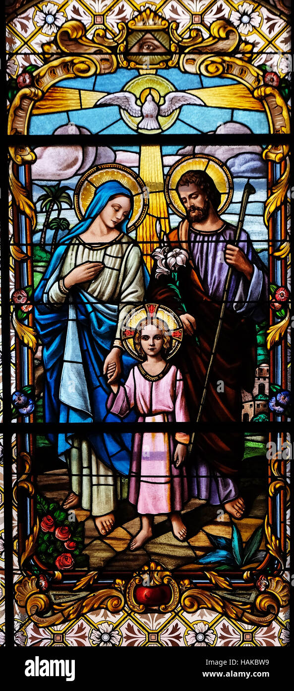 Holy family stained glass hi-res stock photography and images - Alamy