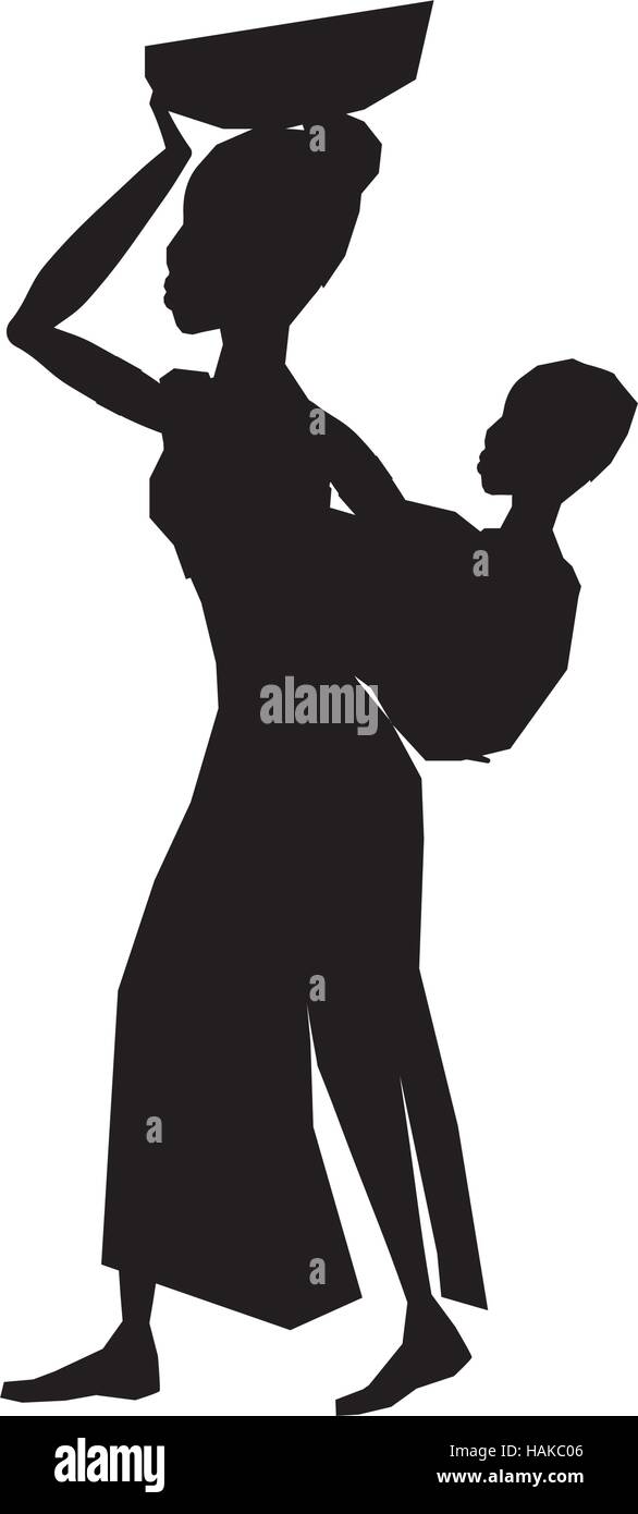 African woman baby icon vector illustration graphic design Stock Vector ...