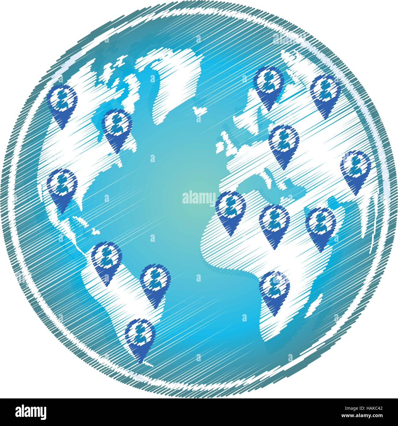Earth world planet icon vector illustration graphic design Stock Vector ...