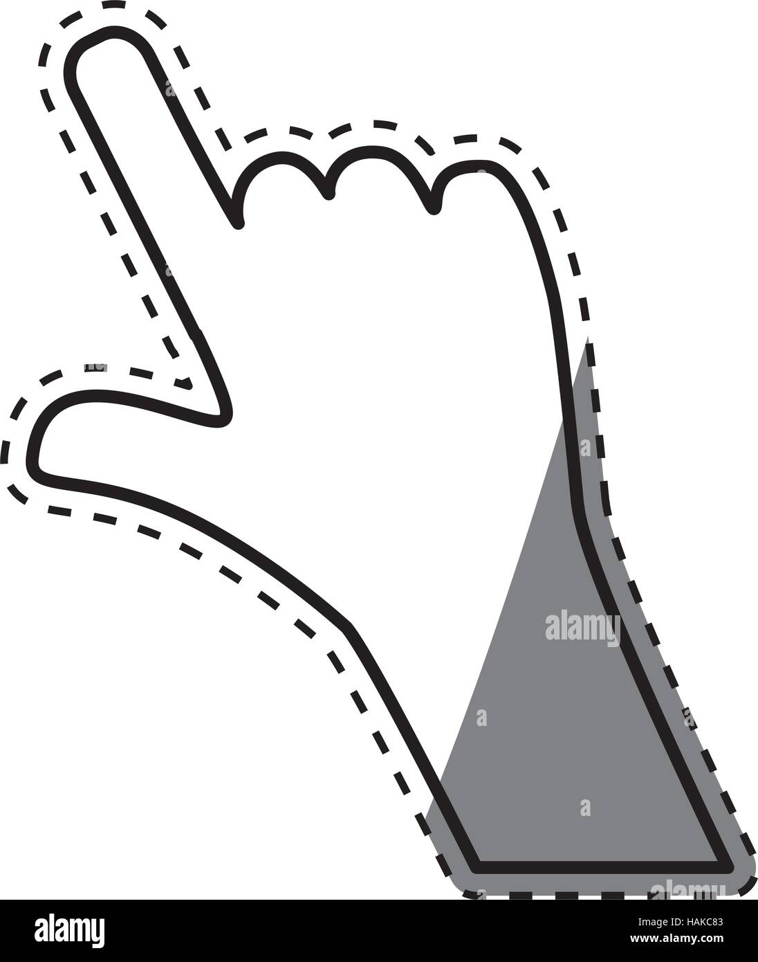 Human hand silhouette icon vector illustration graphic design Stock ...