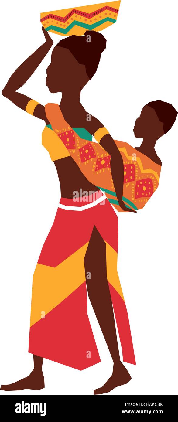 African woman baby icon vector illustration graphic design Stock Vector ...