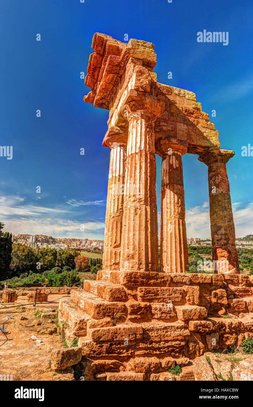 Agrigento, Sicily. Temple of Castor and Pollux Stock Photo - Alamy