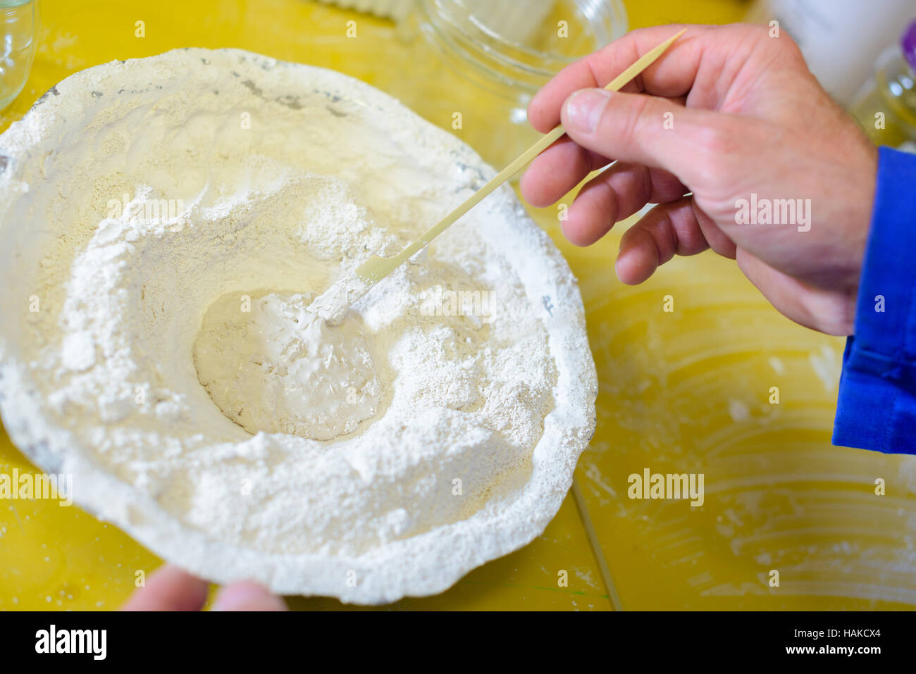 artist making mixture Stock Photo - Alamy