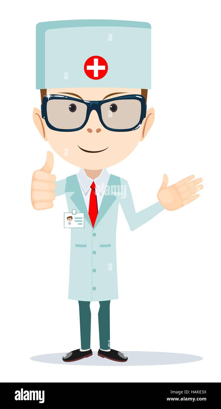 Man in doctor coat Stock Vector Images - Alamy