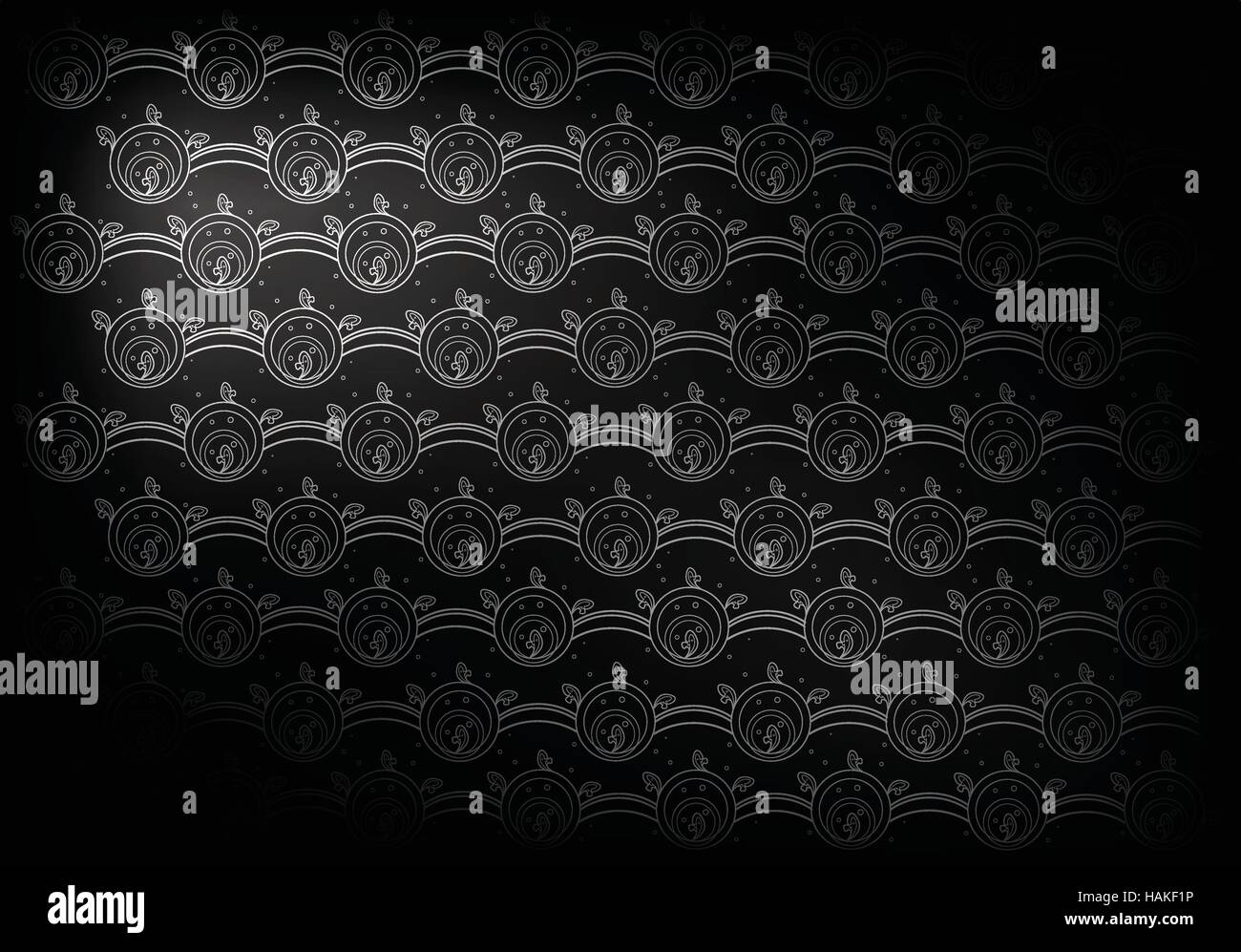 Thai Ancient Wave Pattern, Illustration of Beautiful Black Vintage ...