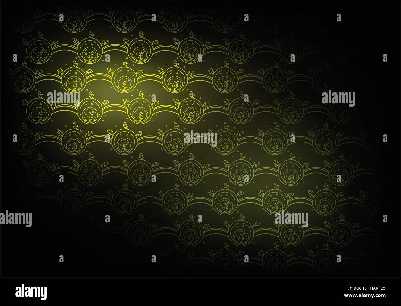 Thai Ancient Wave Pattern, Illustration of Beautiful Green Vintage ...