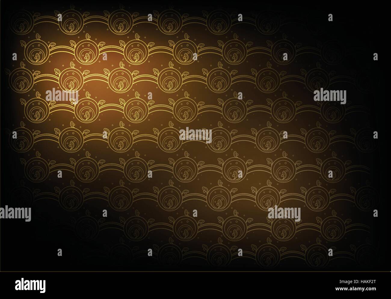 Thai Ancient Wave Pattern, Illustration of Beautiful Golden Brown ...