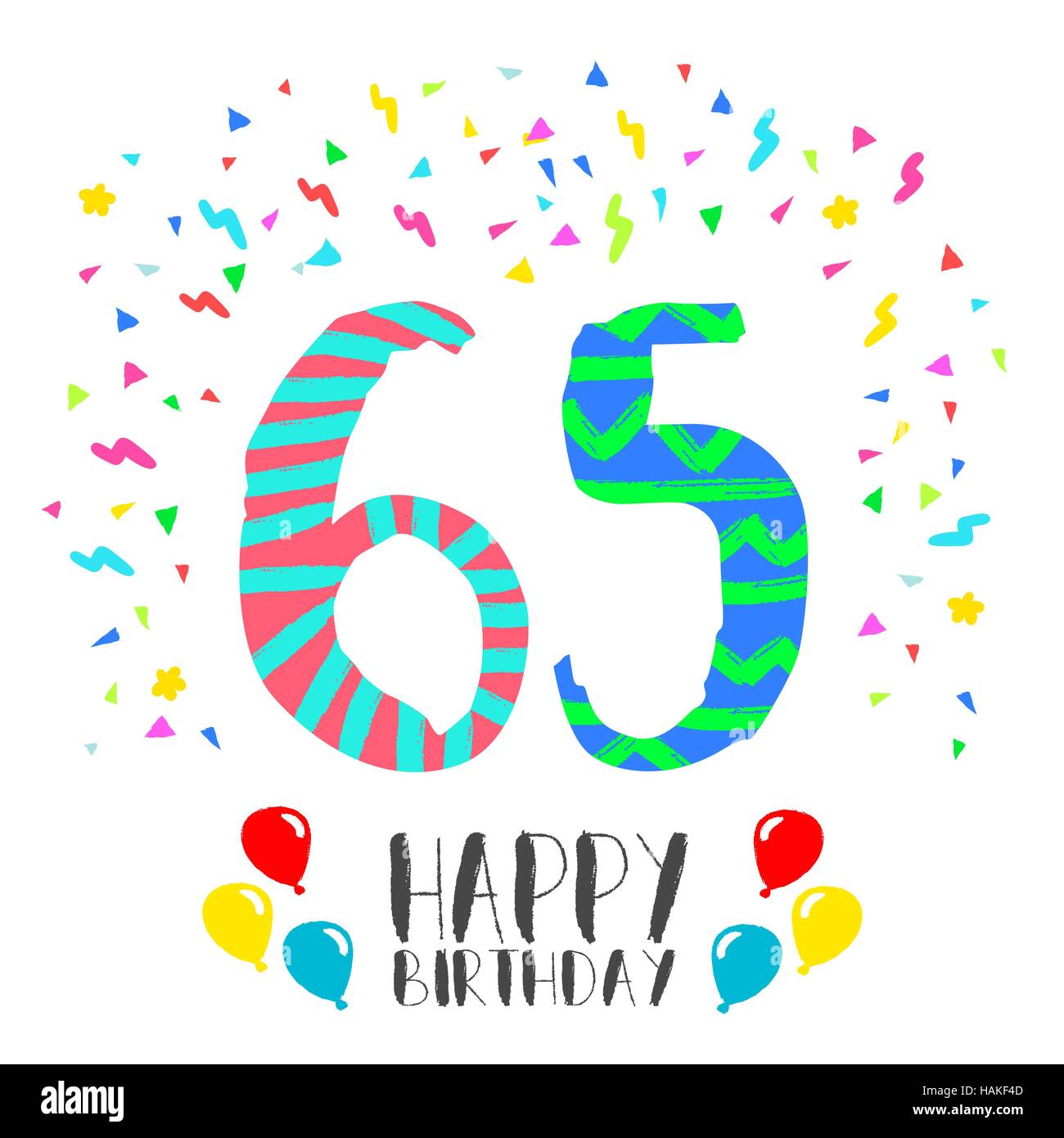 Happy birthday 65th birthday hi-res stock photography and images - Alamy