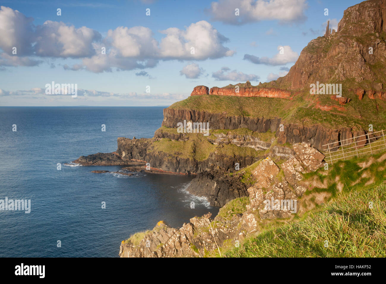 The cliffs at The Giants Causeway, County Antrim, Northern Ireland ...