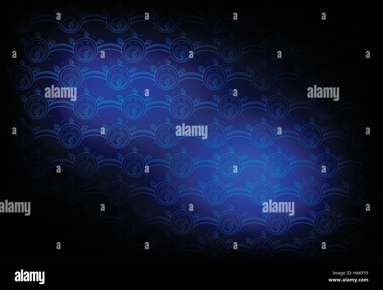 Thai Ancient Wave Pattern, Illustration of Beautiful Blue Vintage ...