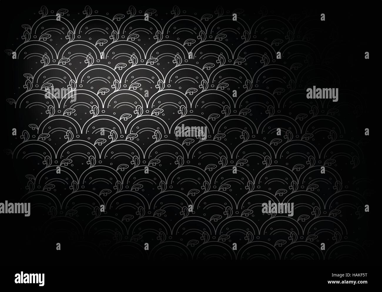 Thai Wave Pattern, Illustration of Beautiful Black Vintage Texture ...