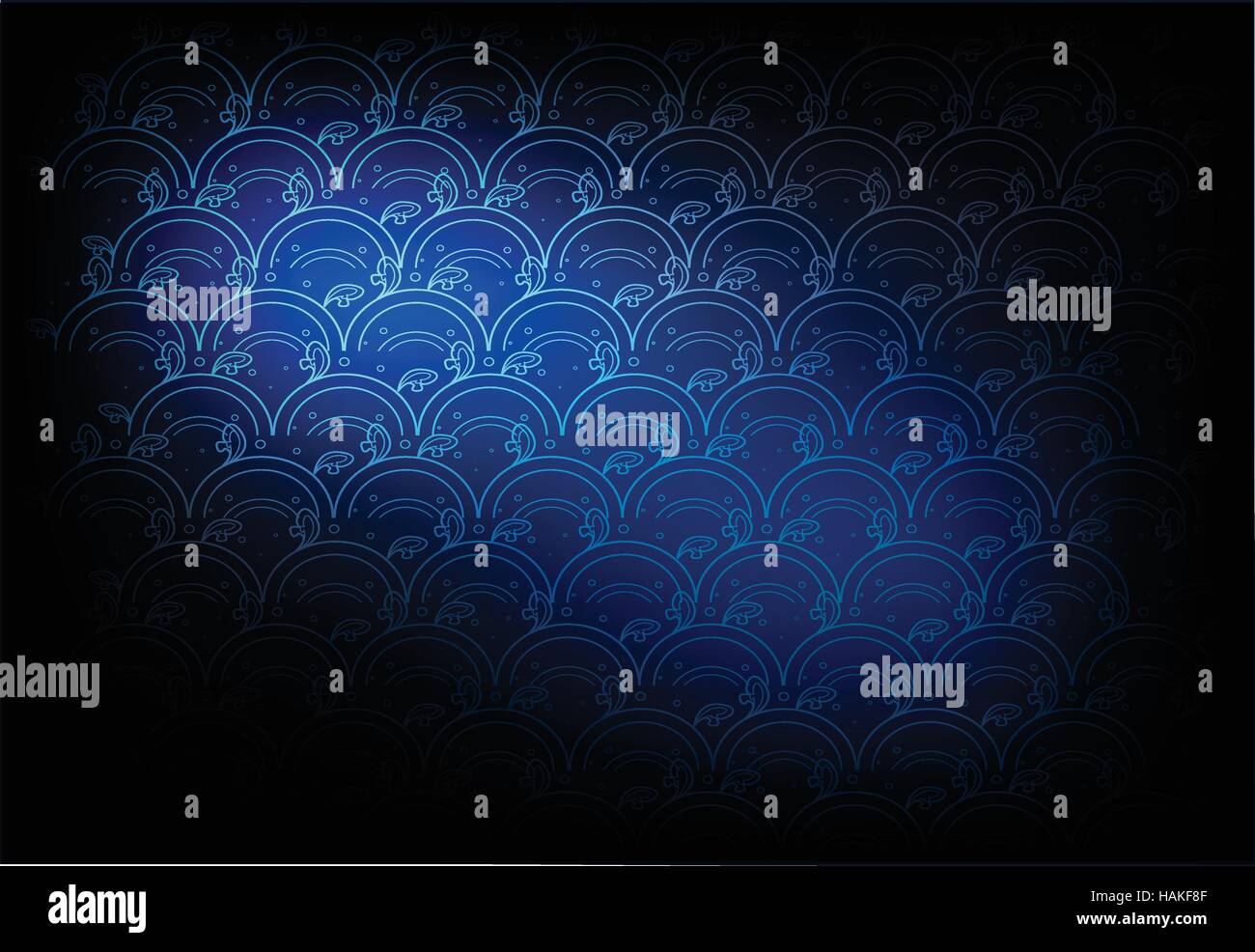 Thai Wave Pattern, Illustration of Beautiful Blue Vintage Texture ...