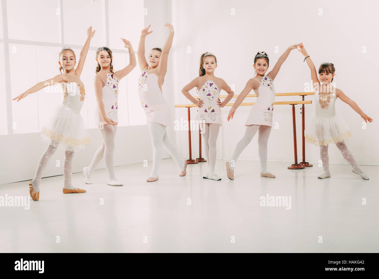 Little Girls Practicing Ballet Stock Photo - Alamy