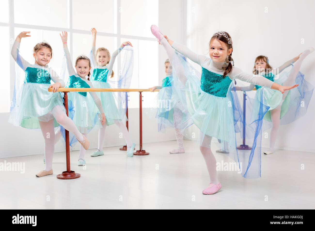 Little Girls Practicing Ballet Stock Photo - Alamy