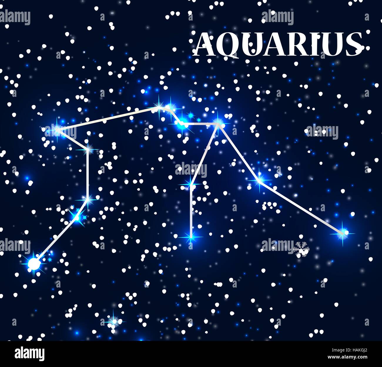 Symbol Aquarius Zodiac Sign. Vector Illustration Stock Vector Image ...