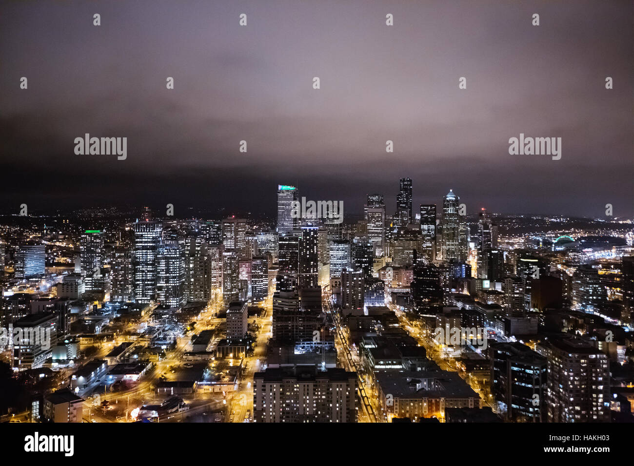 Seattle skyline aerial hi-res stock photography and images - Alamy