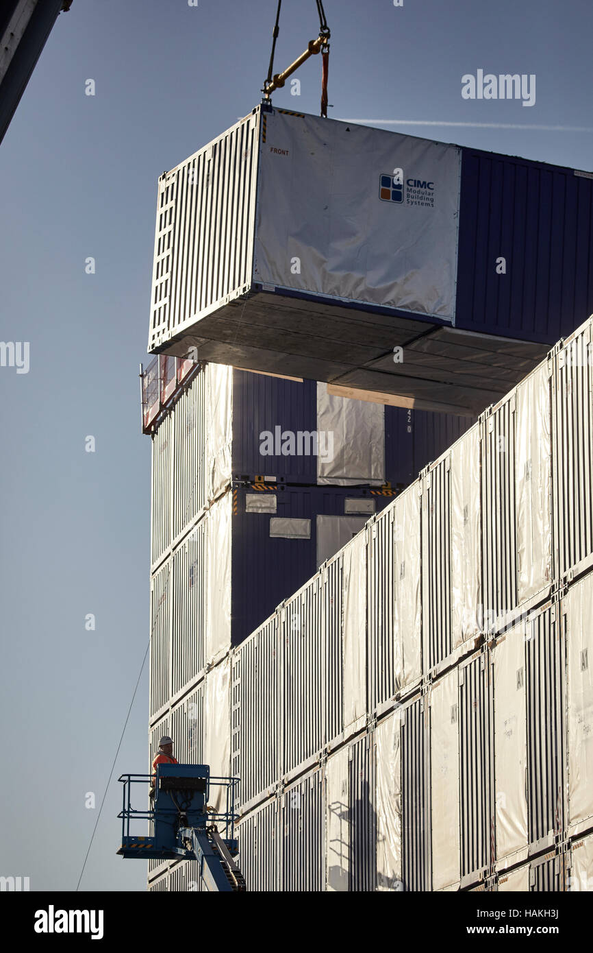 Modular building construction hotel site Ground work building site ...