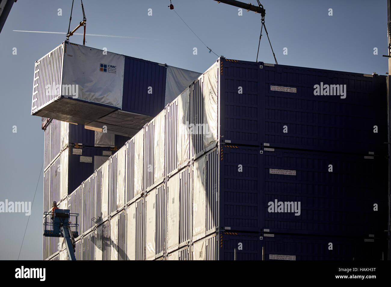 Modular building construction hotel site Ground work building site ...