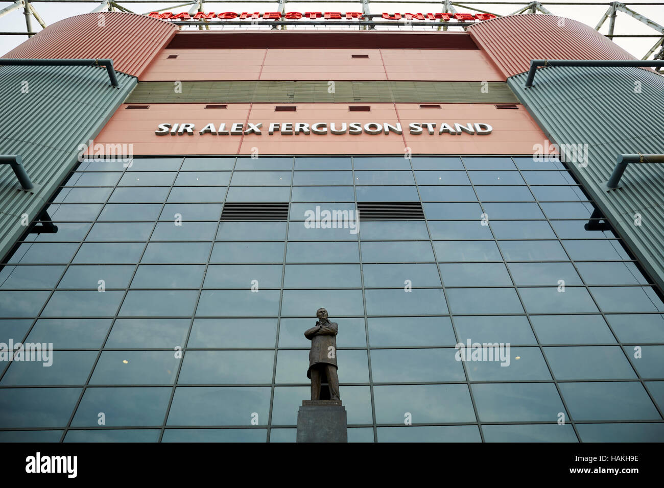 Manchester United Sir Alex Ferguson Stand statue stand exterior ...