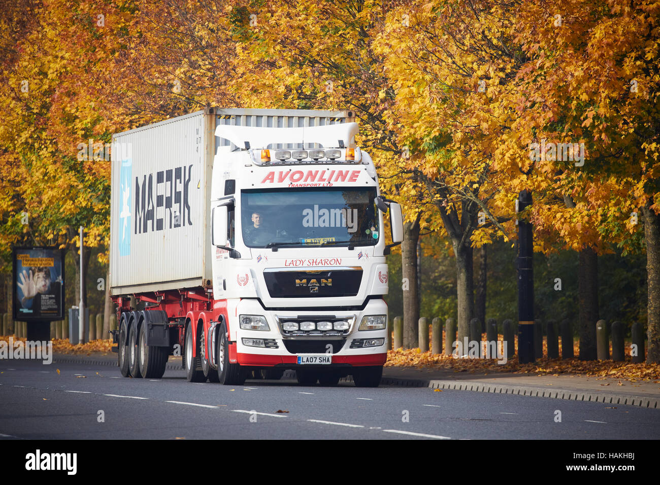 Maersk lorry hi-res stock photography and images - Alamy
