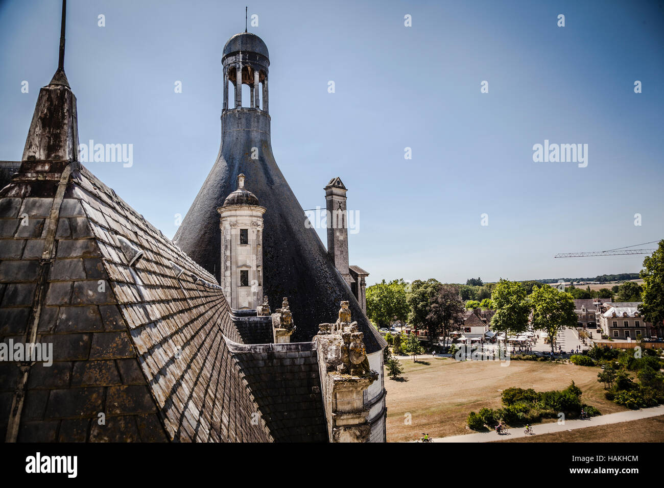 The royal Chateau de Chambord at Chambord, Loir-et-Cher, France Stock ...