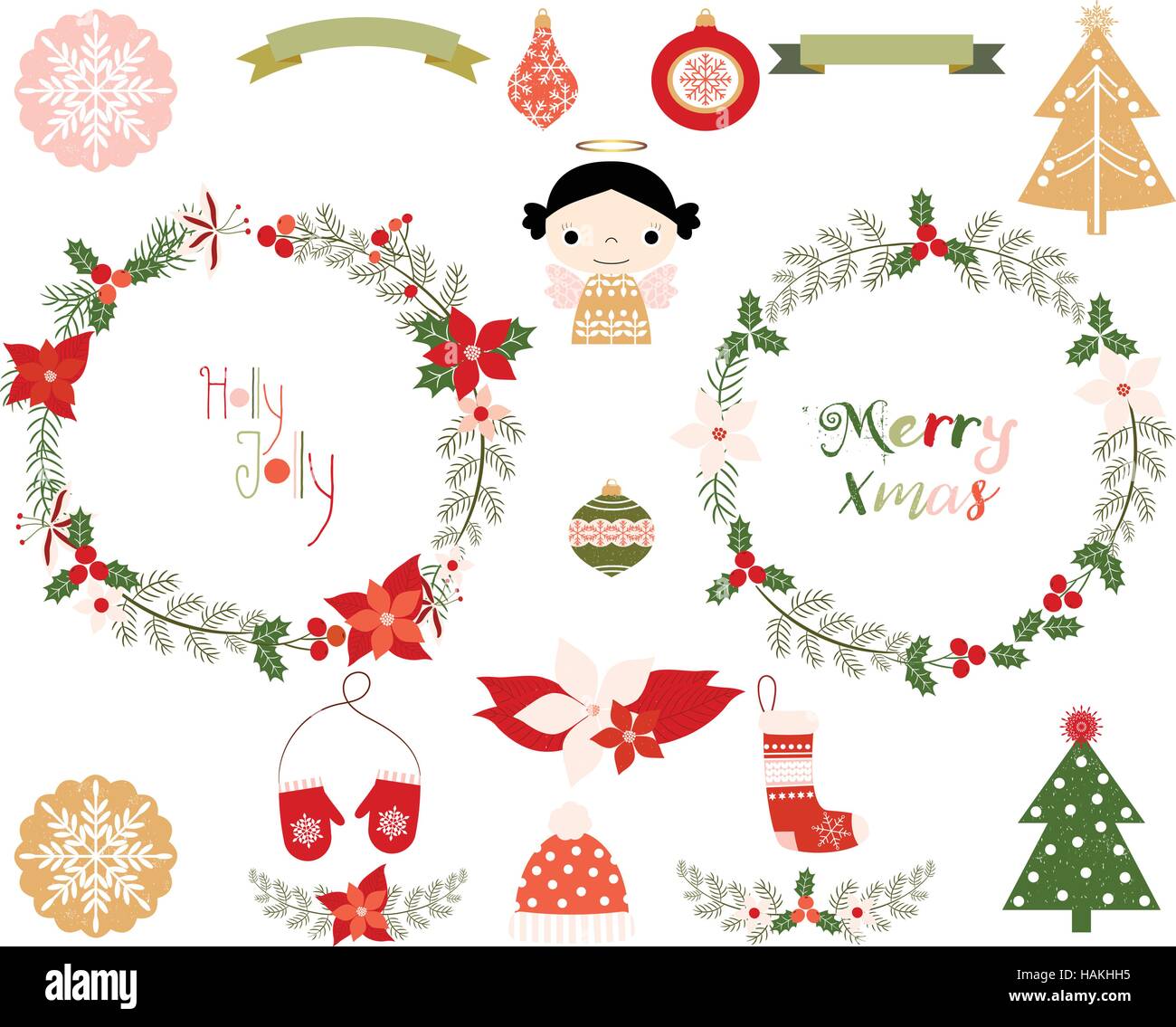 White angel on christmas Stock Vector Images - Alamy