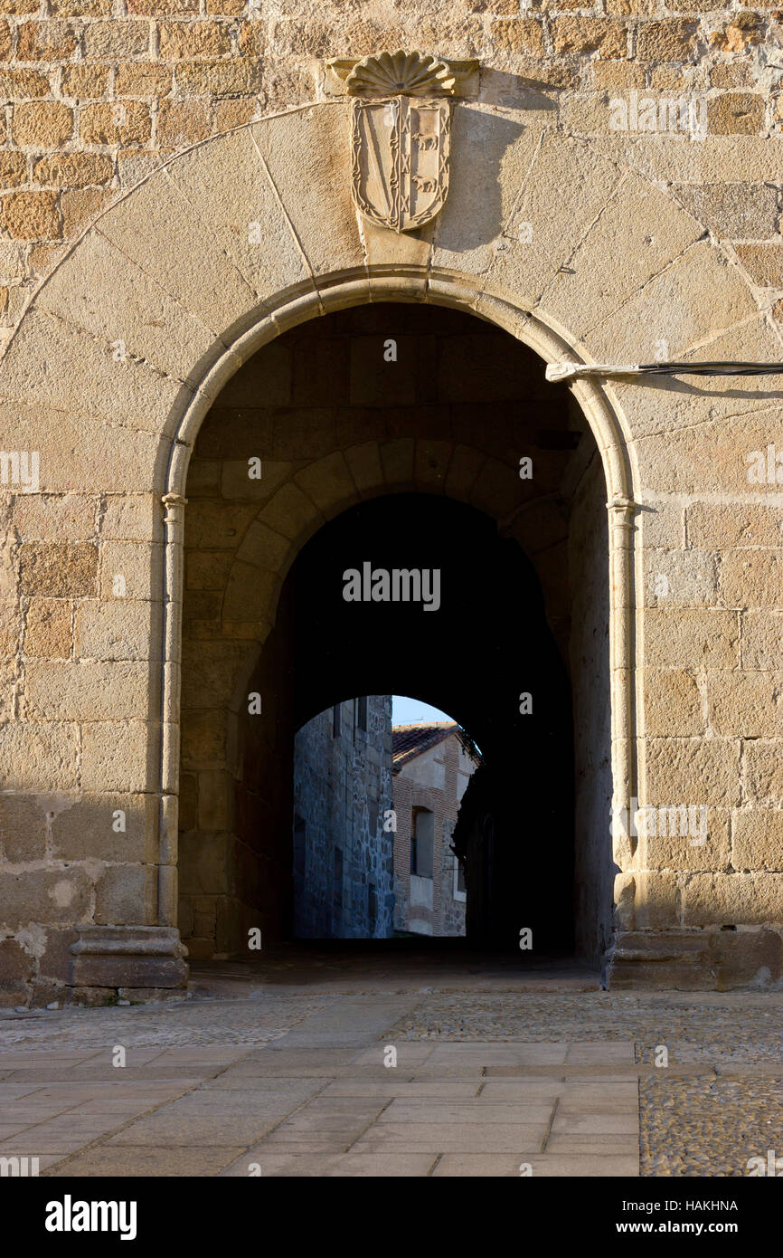 Entrance of Palace of Mirabel in Plasencia (Caceres, Extremadura, Spain ...