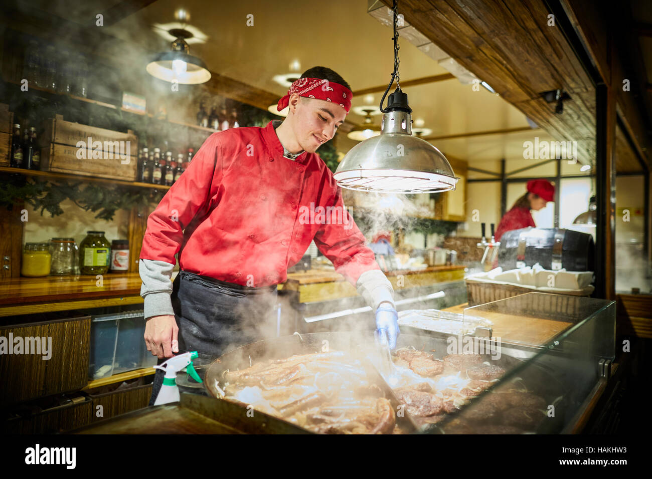 Burger stall hi-res stock photography and images - Alamy
