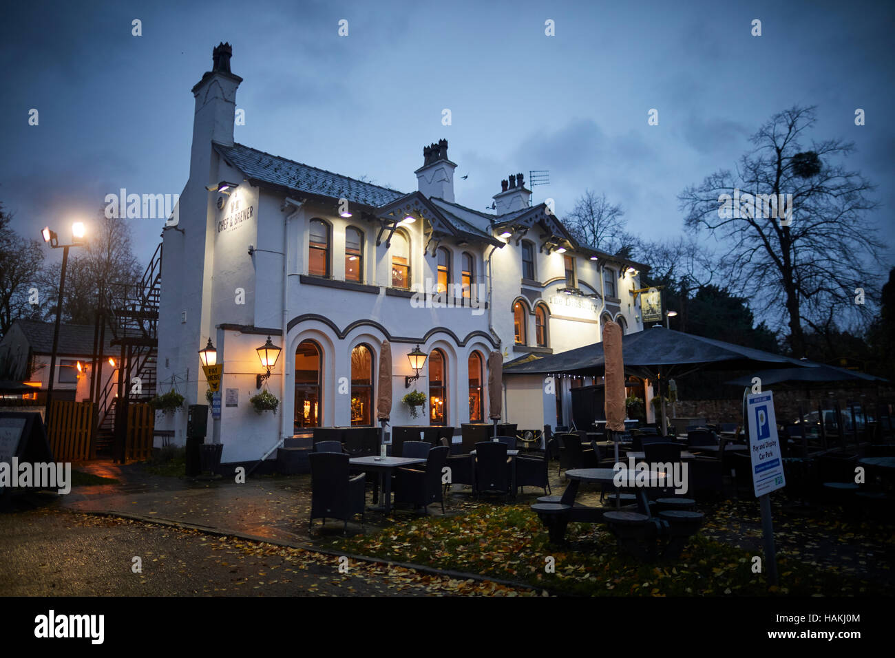Manchester Didsbury pubs night exterior Traditional dusk twilight The ...