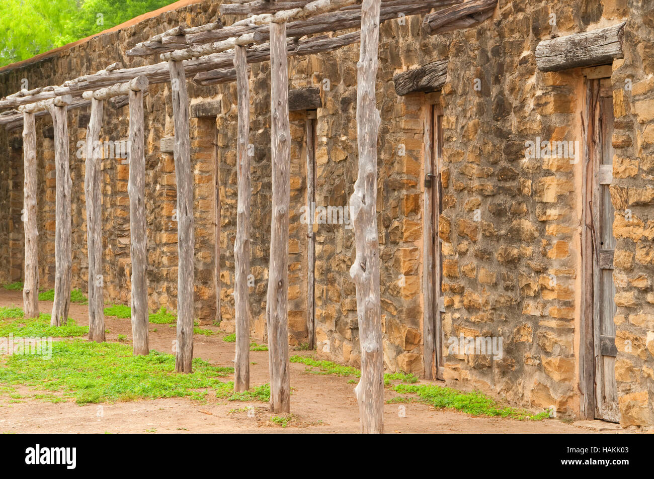Mission San Jose wall, San Antonio Missions National Historical Park ...