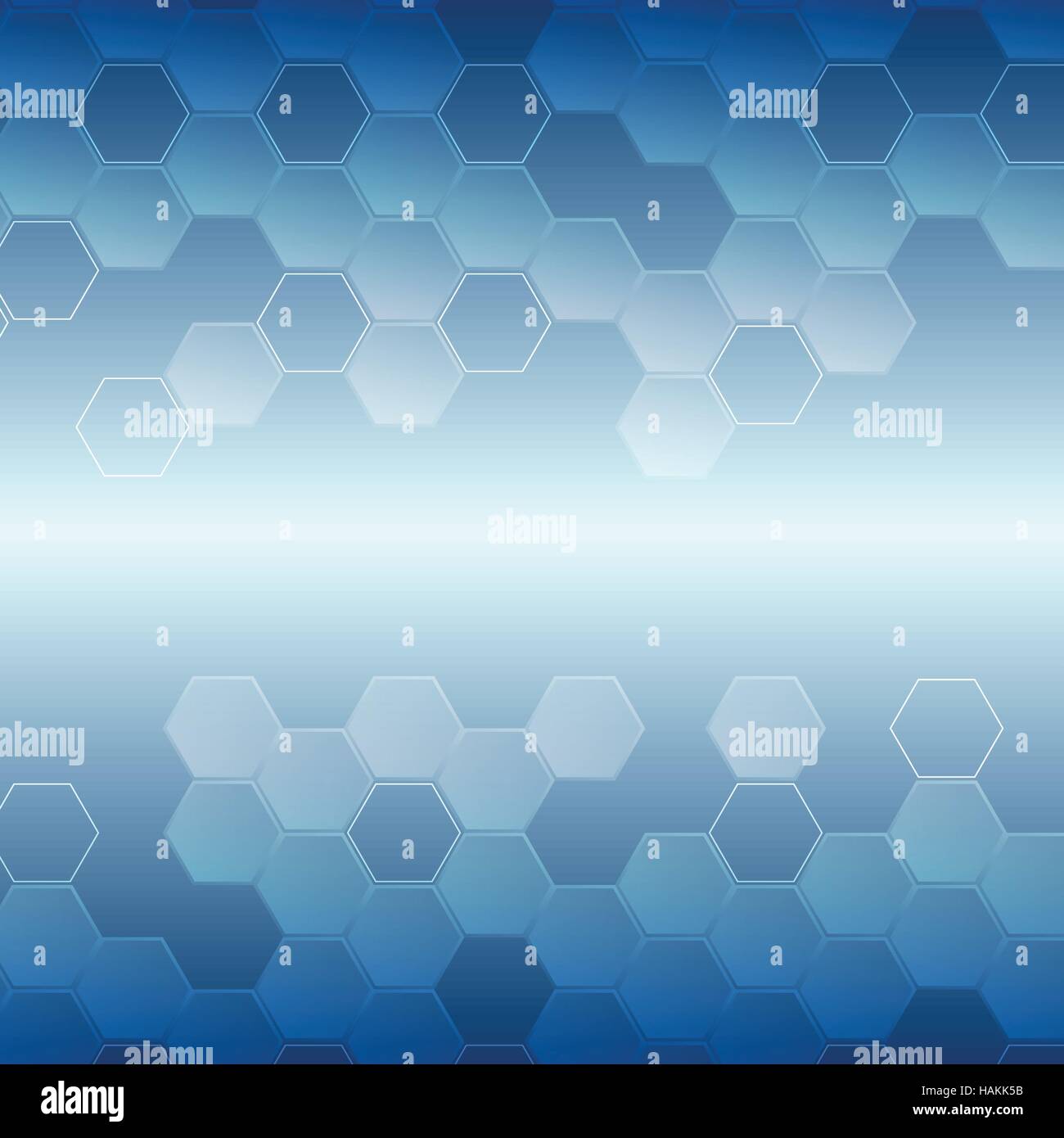 Bright blue tech geometric background with hexagons. Abstract vector ...