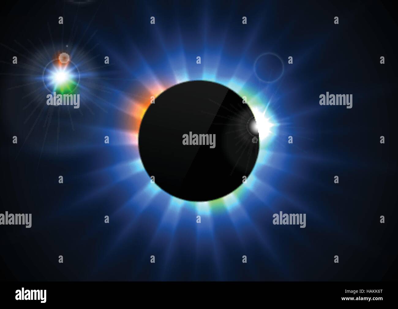Glowing star beams abstract background with black blank circle. Shiny ...