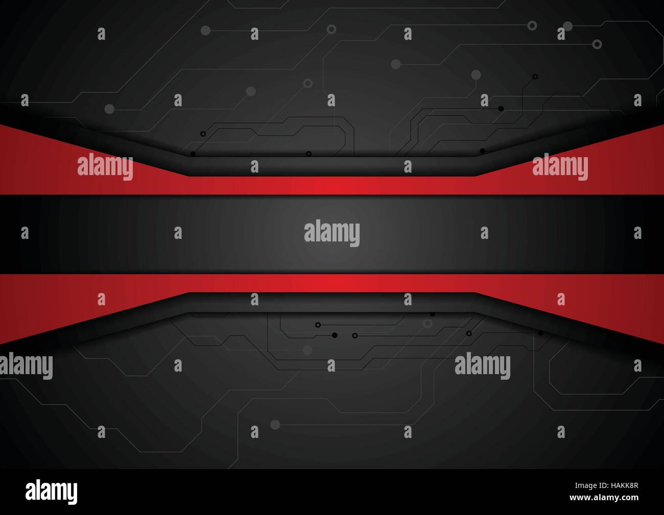 Contrast red black tech abstract background with circuit board drawing ...